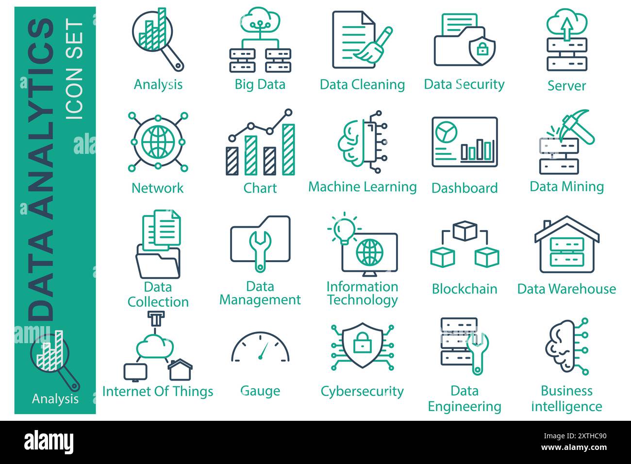 Business icon set. icon related to business start up. analysis ...