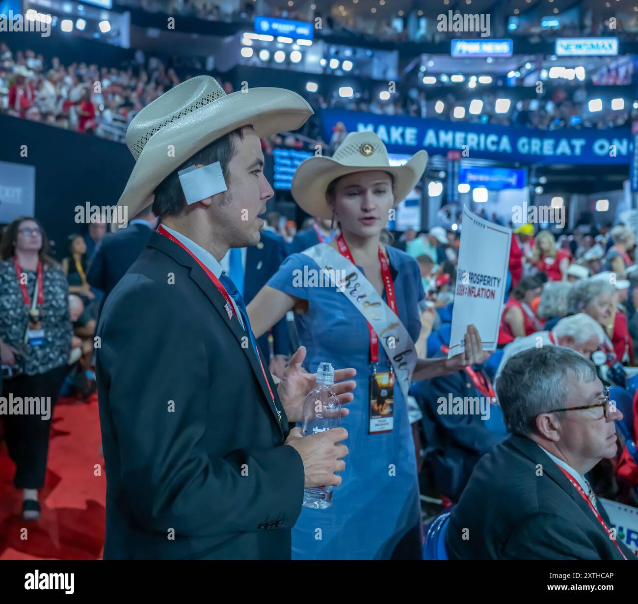 MILWAUKEE, Wis. – July 18, 2024: Attendees at the 2024 Republican ...