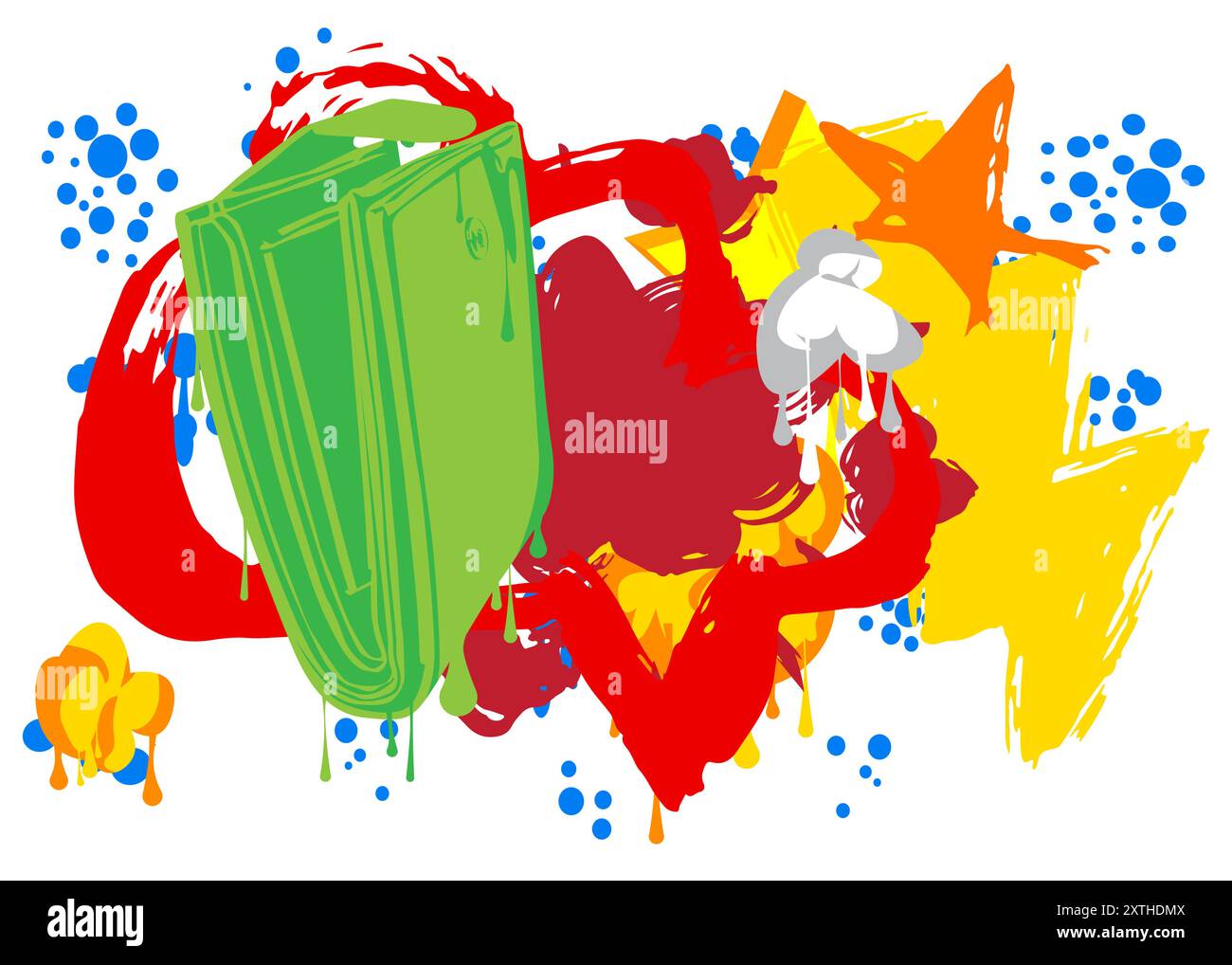 Wallet Graffiti. Abstract modern street art decoration performed in ...