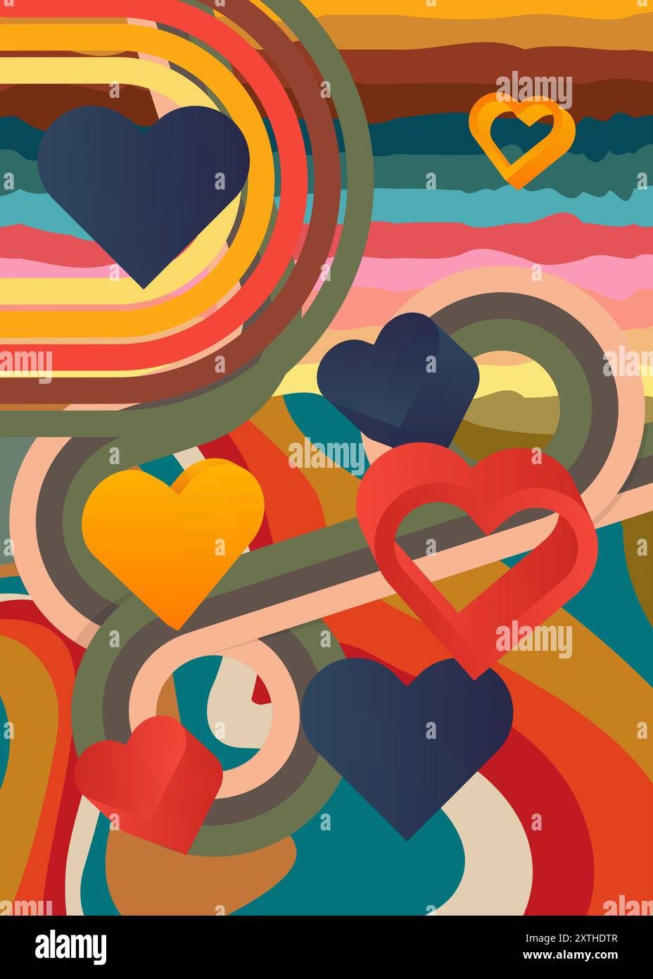 70s love Stock Vector Images - Alamy