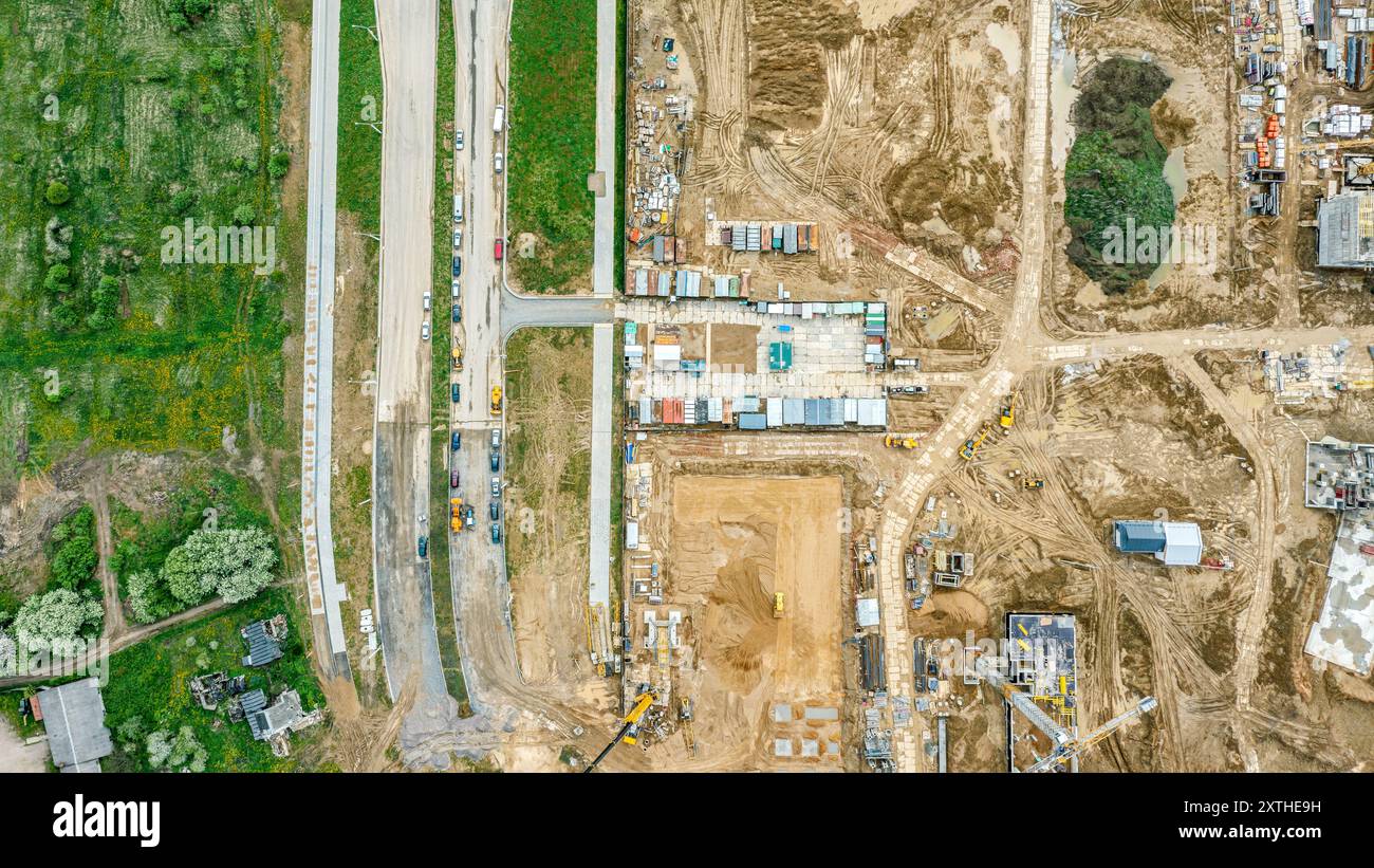 construction site, prepared for building works. urban development ...