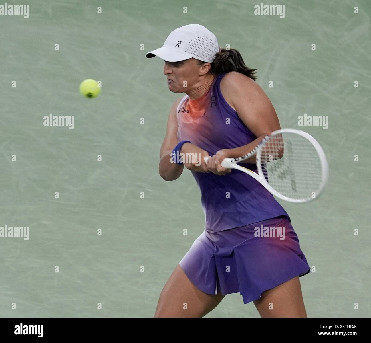 August 14, 2024: Iga Swiatek (POL) defeated Varvara Garcheva (FRA) 6-0 ...