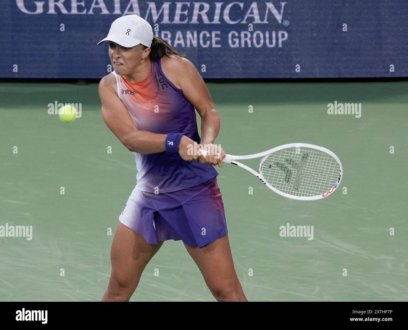 August 14, 2024: Iga Swiatek (POL) defeated Varvara Garcheva (FRA) 6-0 ...