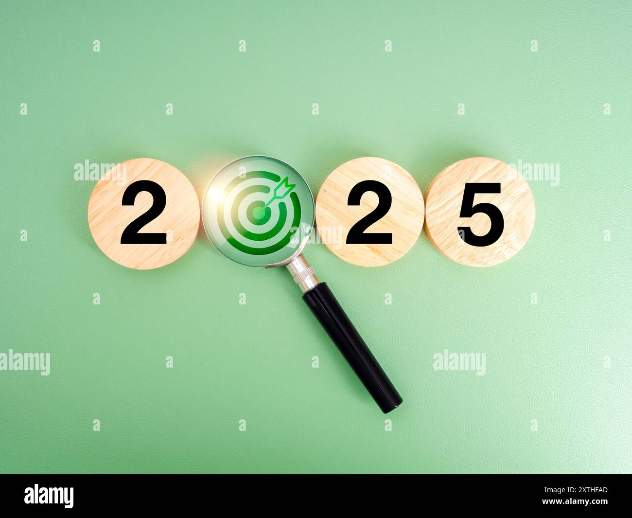 Happy new year 2025 with business marketing goal, and trends searching ...