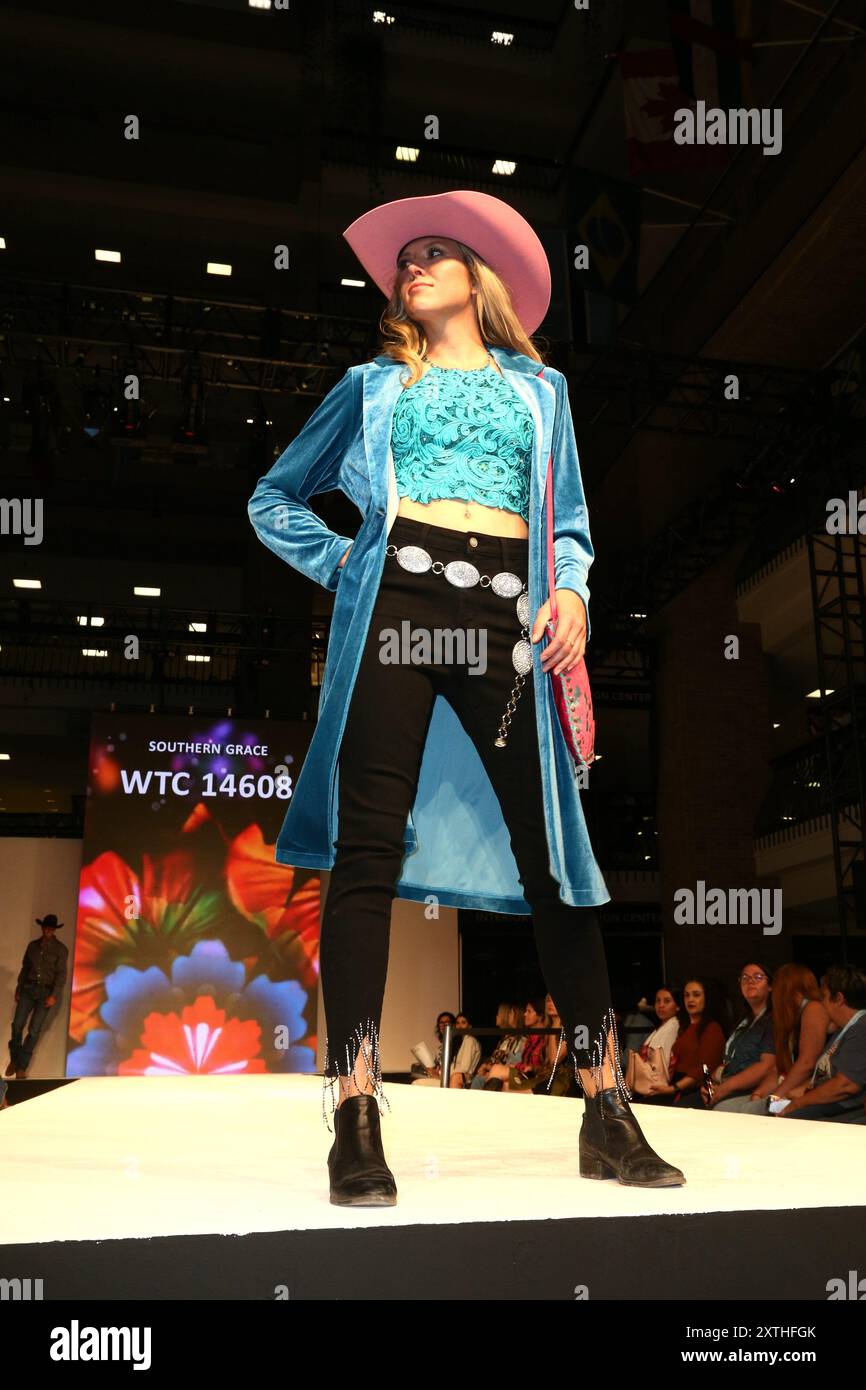 DALLAS, TX, USA - AUGUST 14, 2024. Models on the runway, for the ...