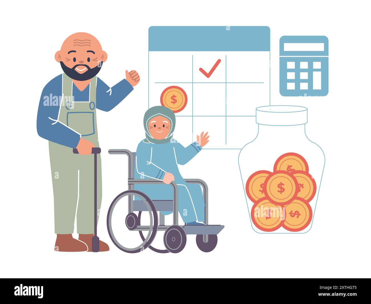 pension scheme retire retirement aged person elder grandparents saving ...