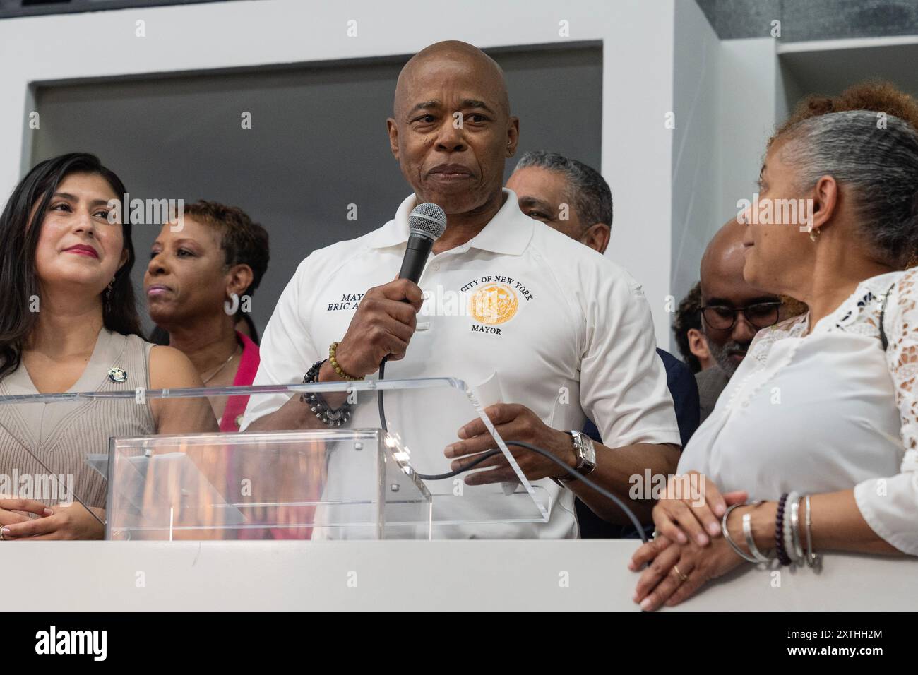 Mayor Eric Adams speaks at rally in support of Kamala Harris for ...
