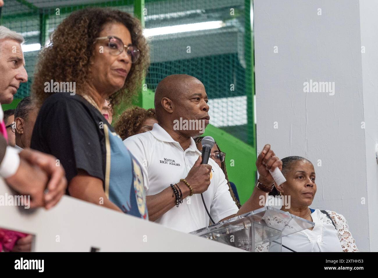 Mayor Eric Adams speaks at rally in support of Kamala Harris for ...