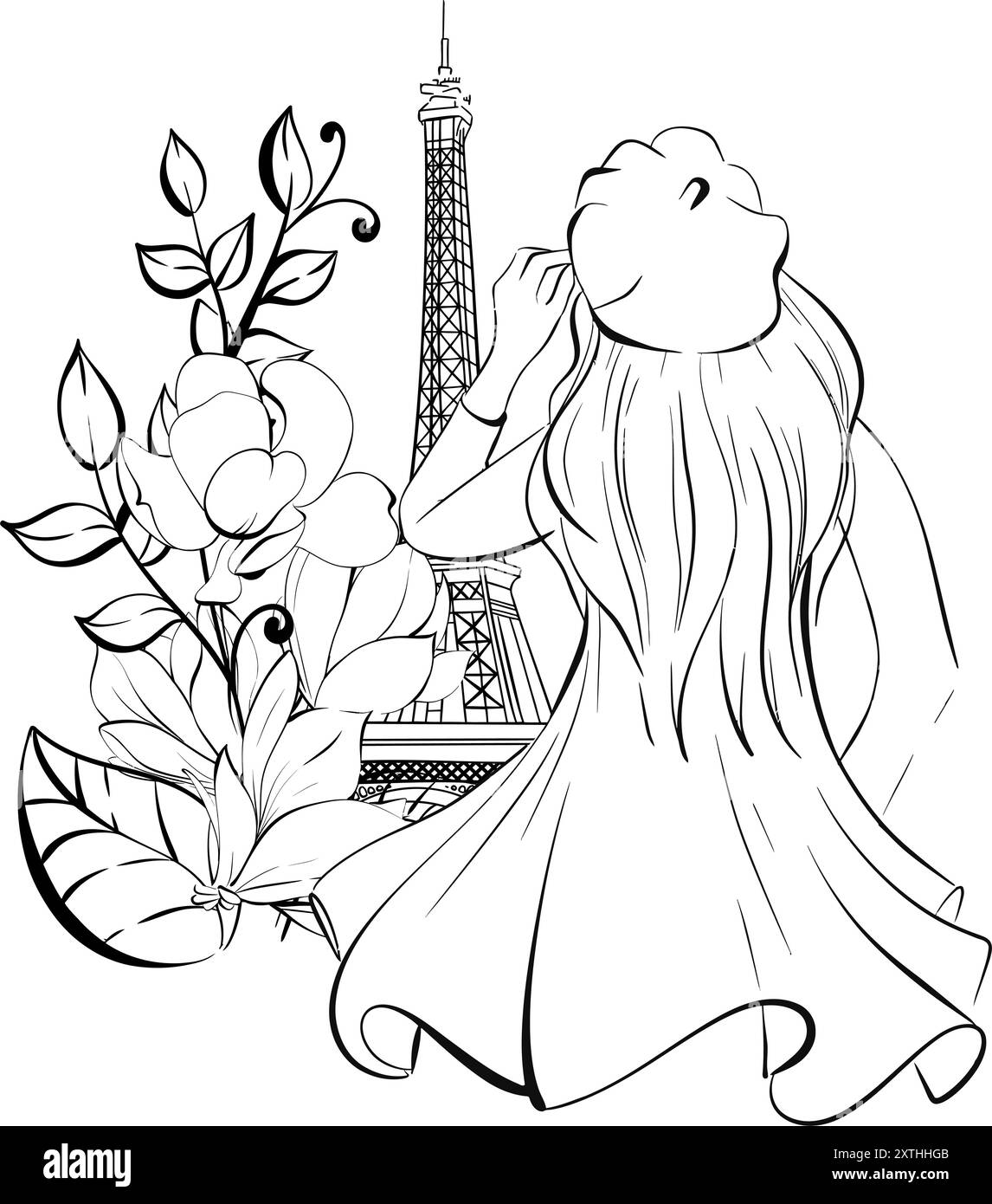 Eiffel Tower Black Silhouette