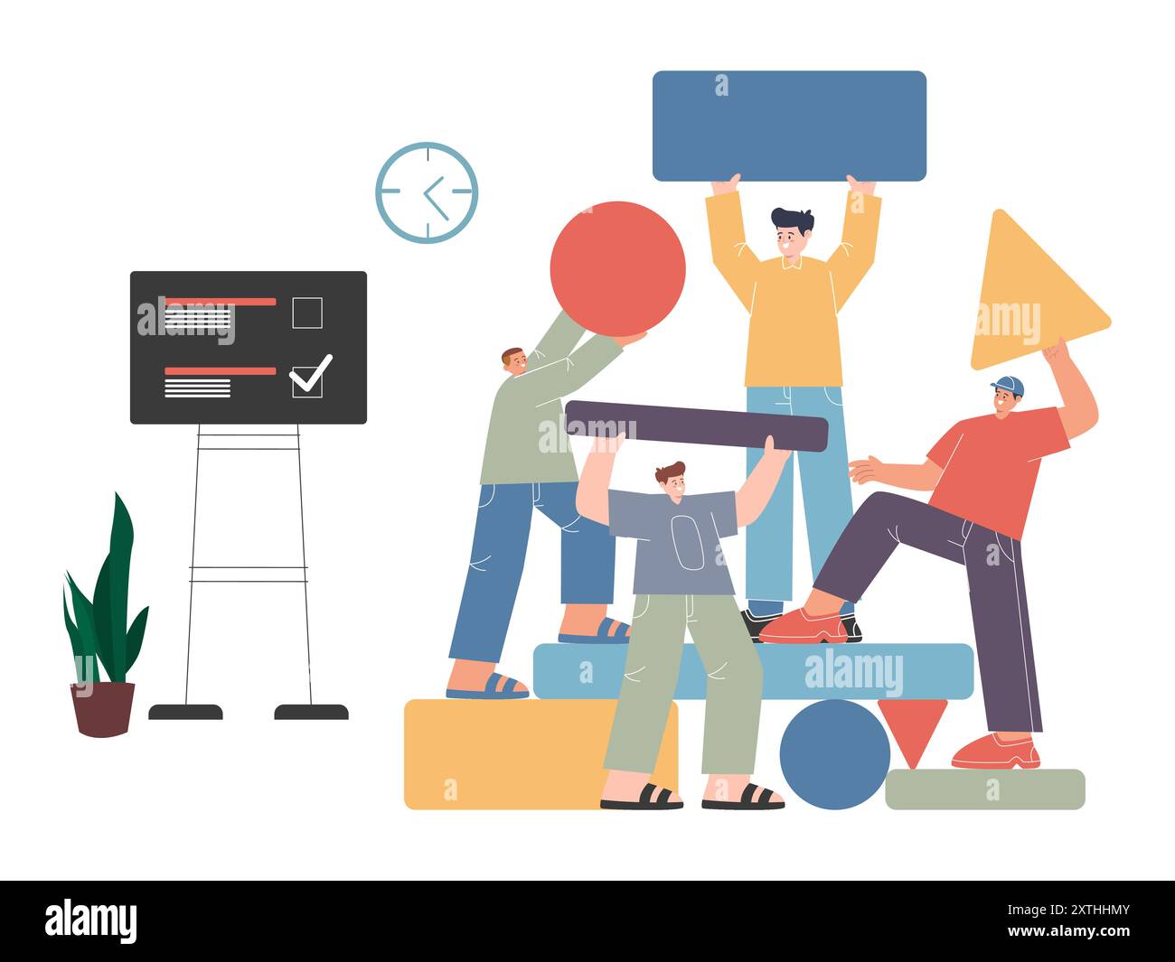 Business cartoon having fun work hi-res stock photography and images ...