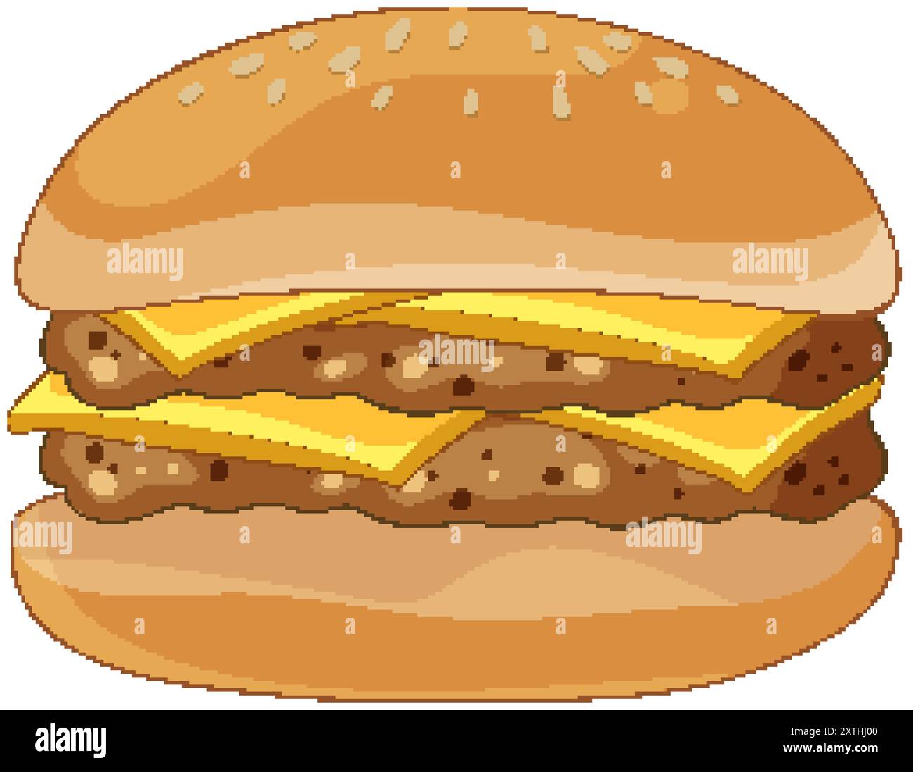 Double cheeseburger design Cut Out Stock Images & Pictures - Alamy