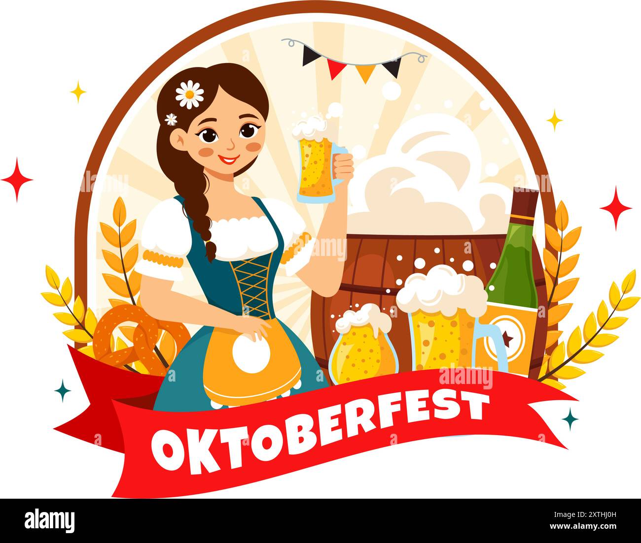 Festival style garden Stock Vector Images - Alamy