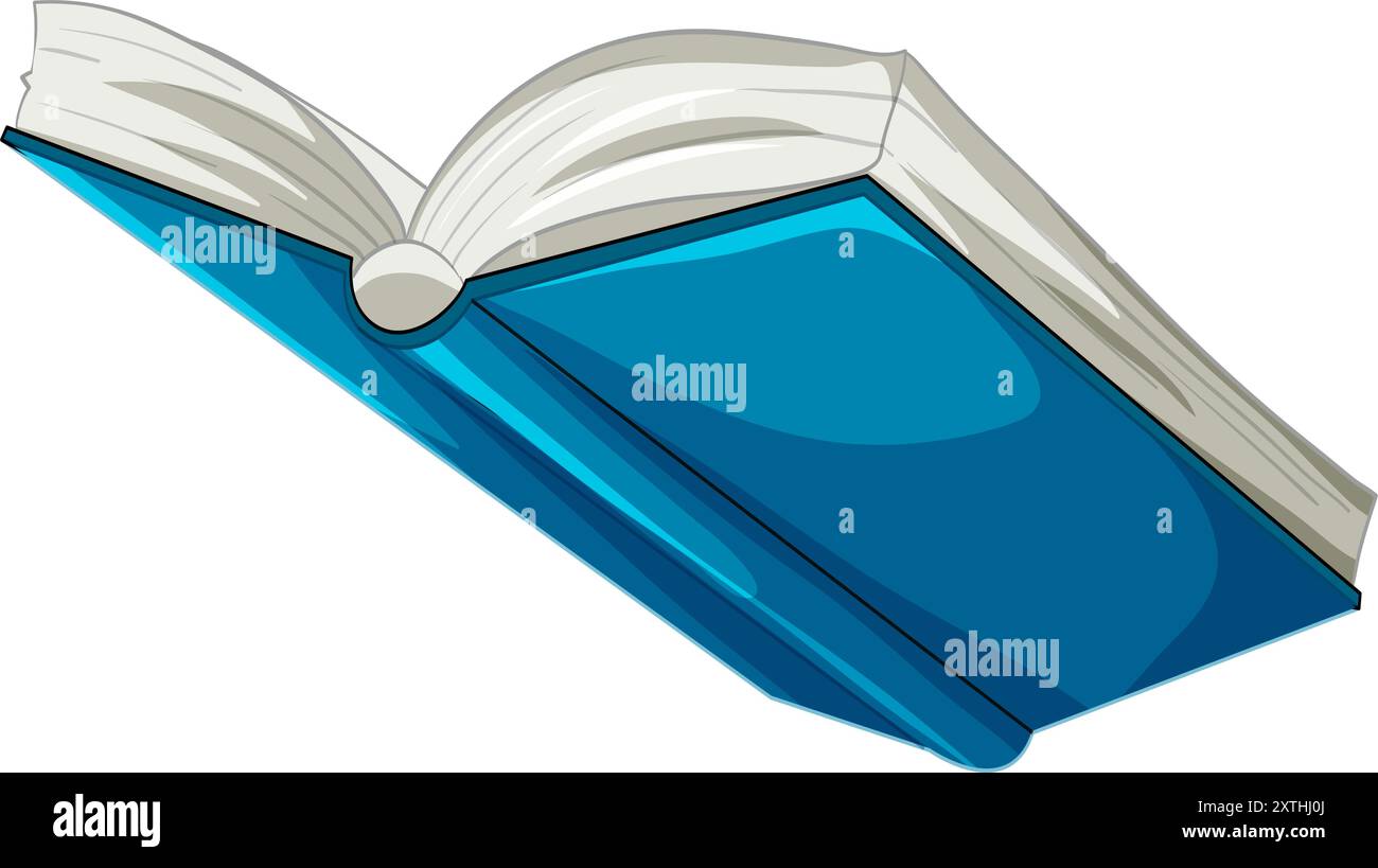 Vector image of an open blue book Stock Vector Image & Art - Alamy