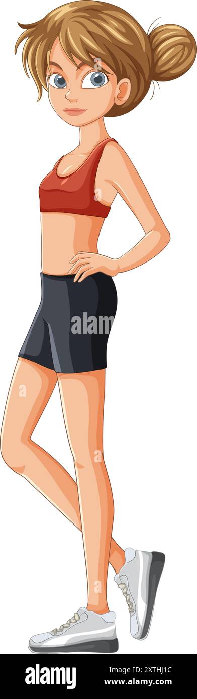 Cartoon woman posing Stock Vector Images - Alamy