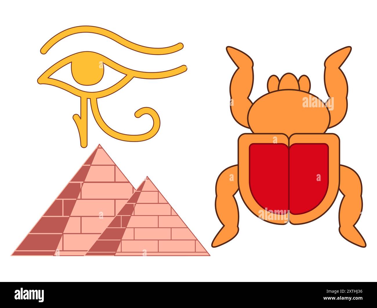 Eyes of Horus Giza Pyramids Scarab beetle symbol ancient Egypt belief ...