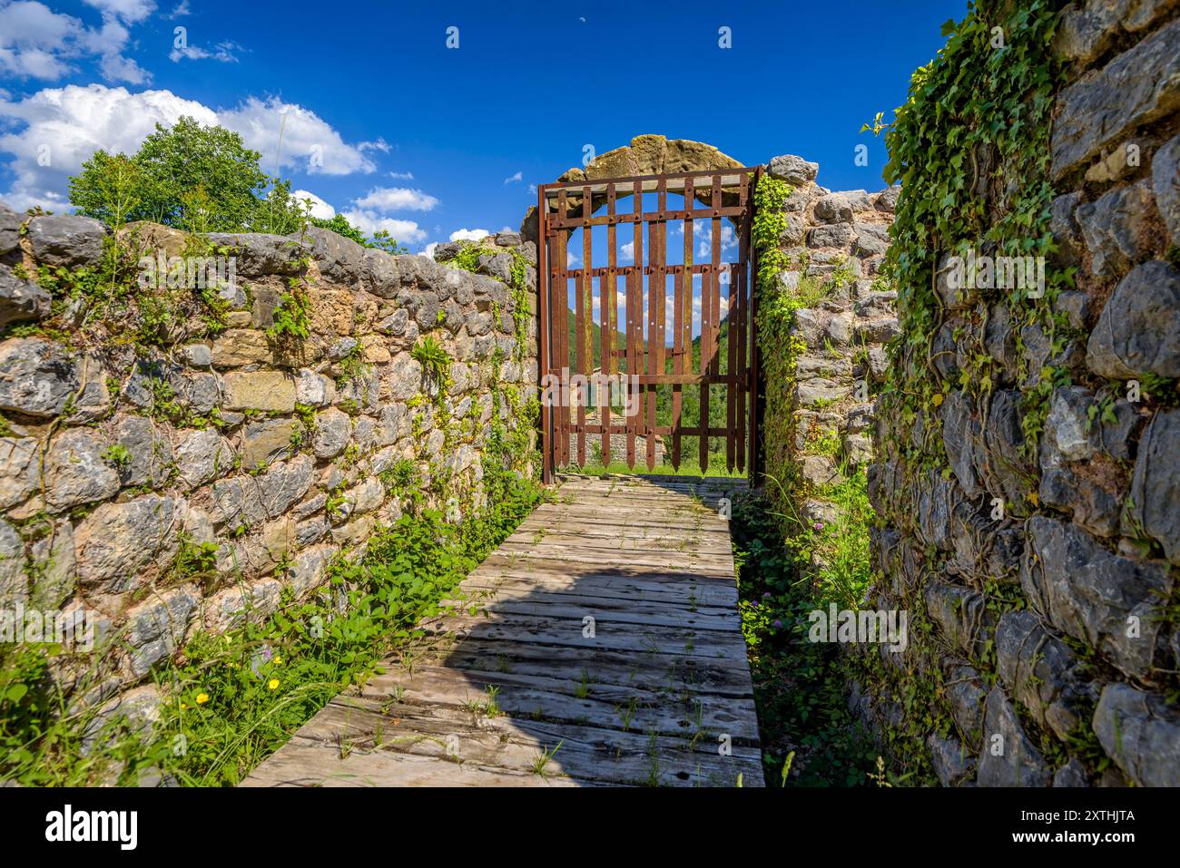 Romanesque church of Sant Joan de Mataplana and Mataplana castle, in ...