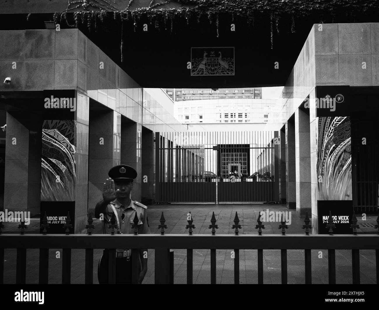 Australian security guard Black and White Stock Photos & Images - Alamy