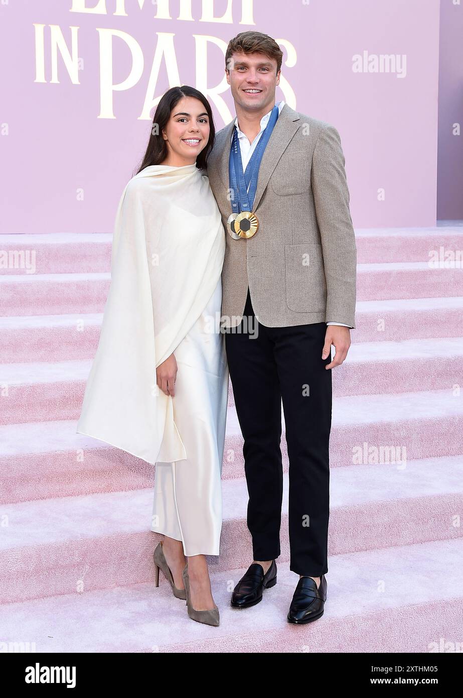 Hollywood, USA. 14th Aug, 2024. Bobby Finke and Ellie Zweifel arriving ...