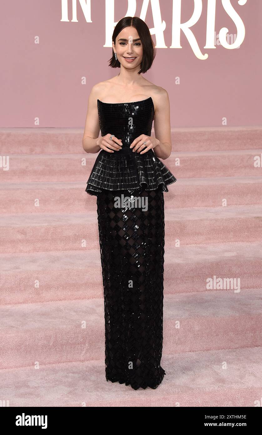 Hollywood, USA. 14th Aug, 2024. Lily Collins arriving to Netflix's ...