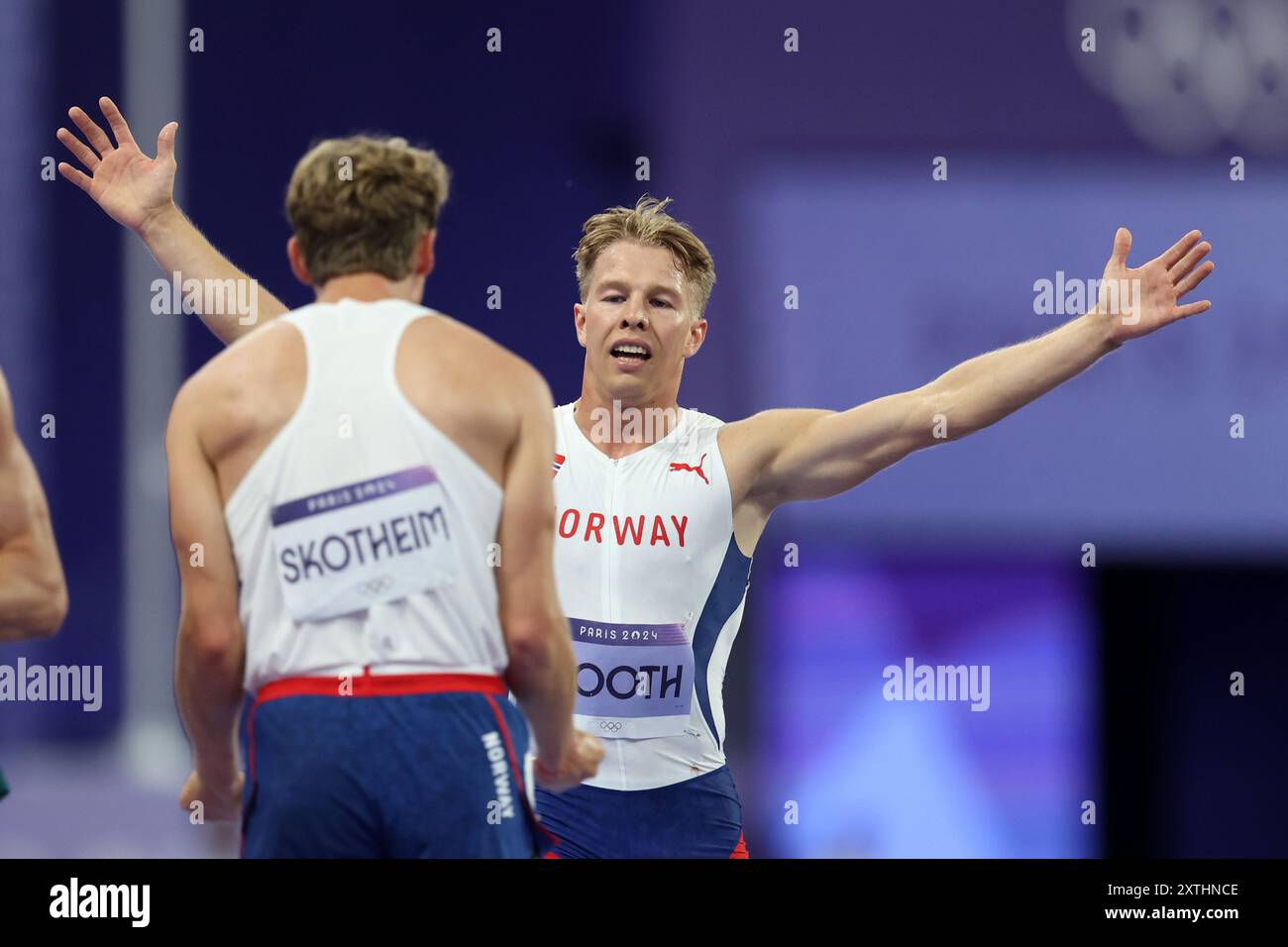 PARIS, FRANCE - AUGUST 03: Markus Rooth of Norway celebrates his ...