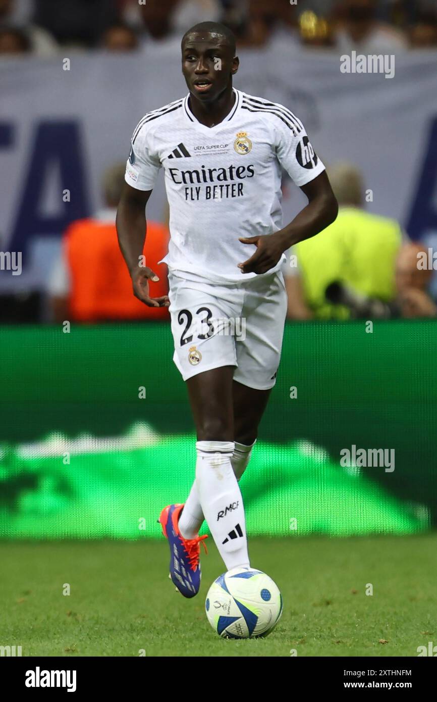 Ferland Mendy of Real Madrid during the UEFA Super Cup 2024 football ...