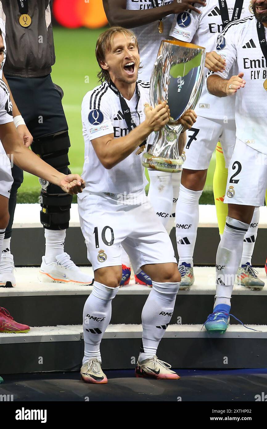 Luka Modric of Real Madrid during the UEFA Super Cup 2024 football ...