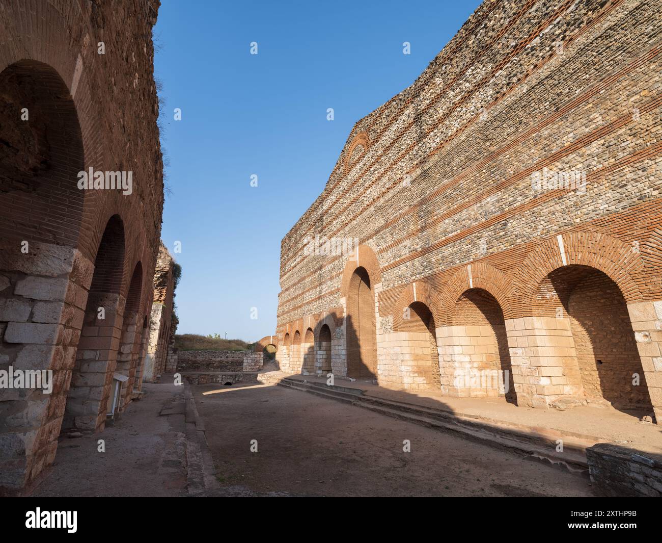 Interior view of the Sardis Synagogue. The ancient city of Sardes or ...