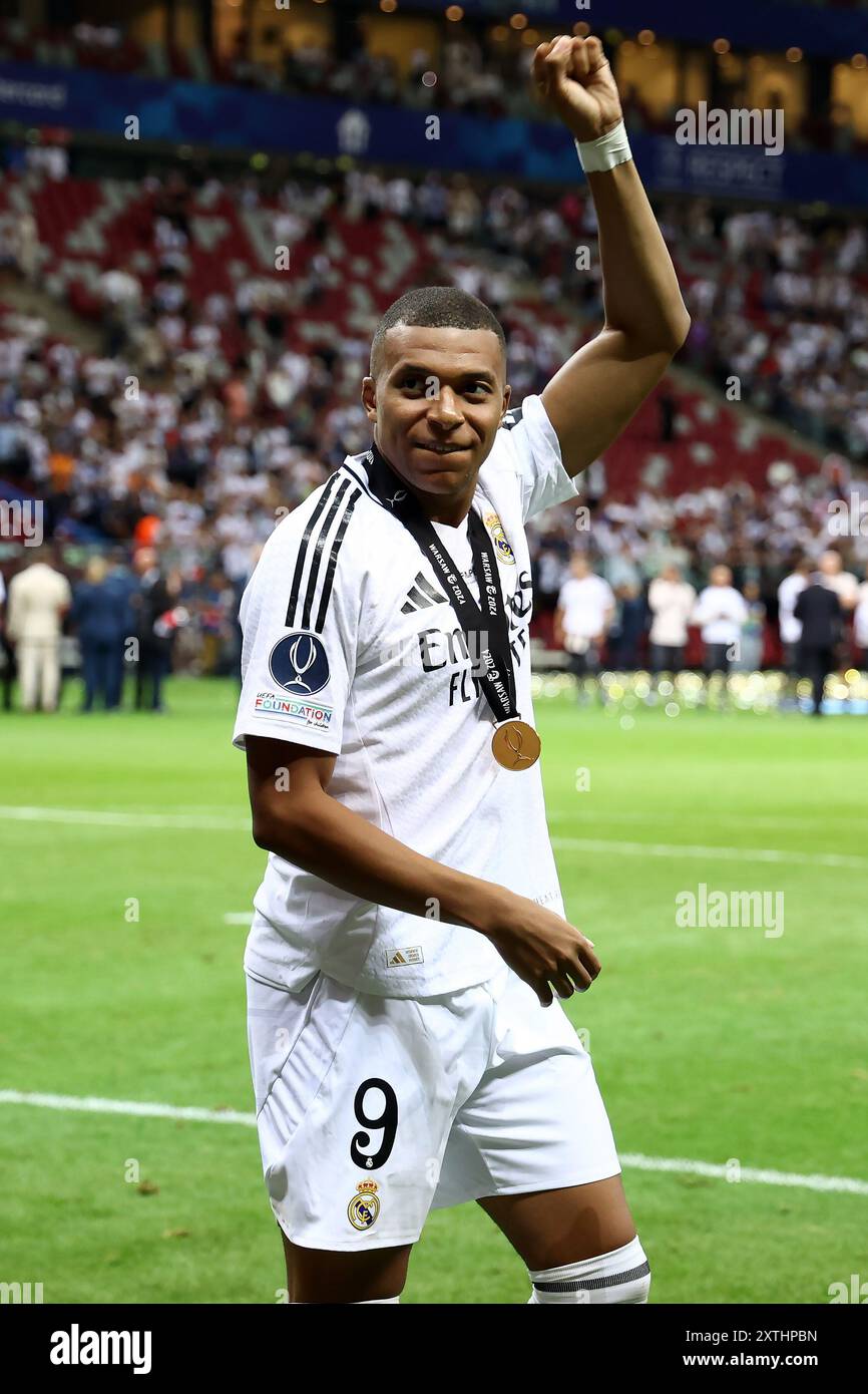 Kylian Mbappe of Real Madrid during the UEFA Super Cup 2024 football ...