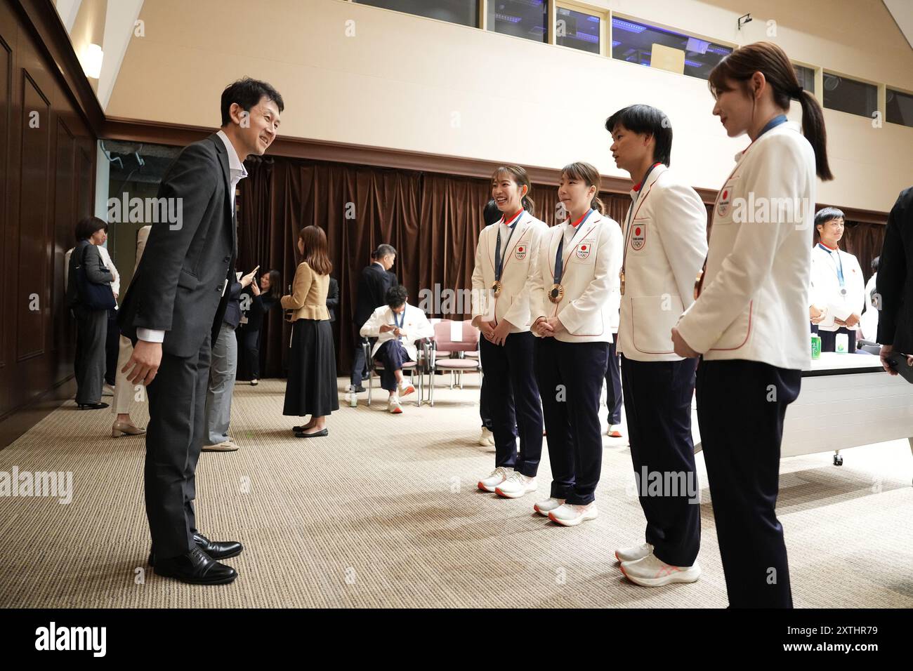 Japanese Delegation for Paris 2024 Olympic attend a courtesy visit at ...