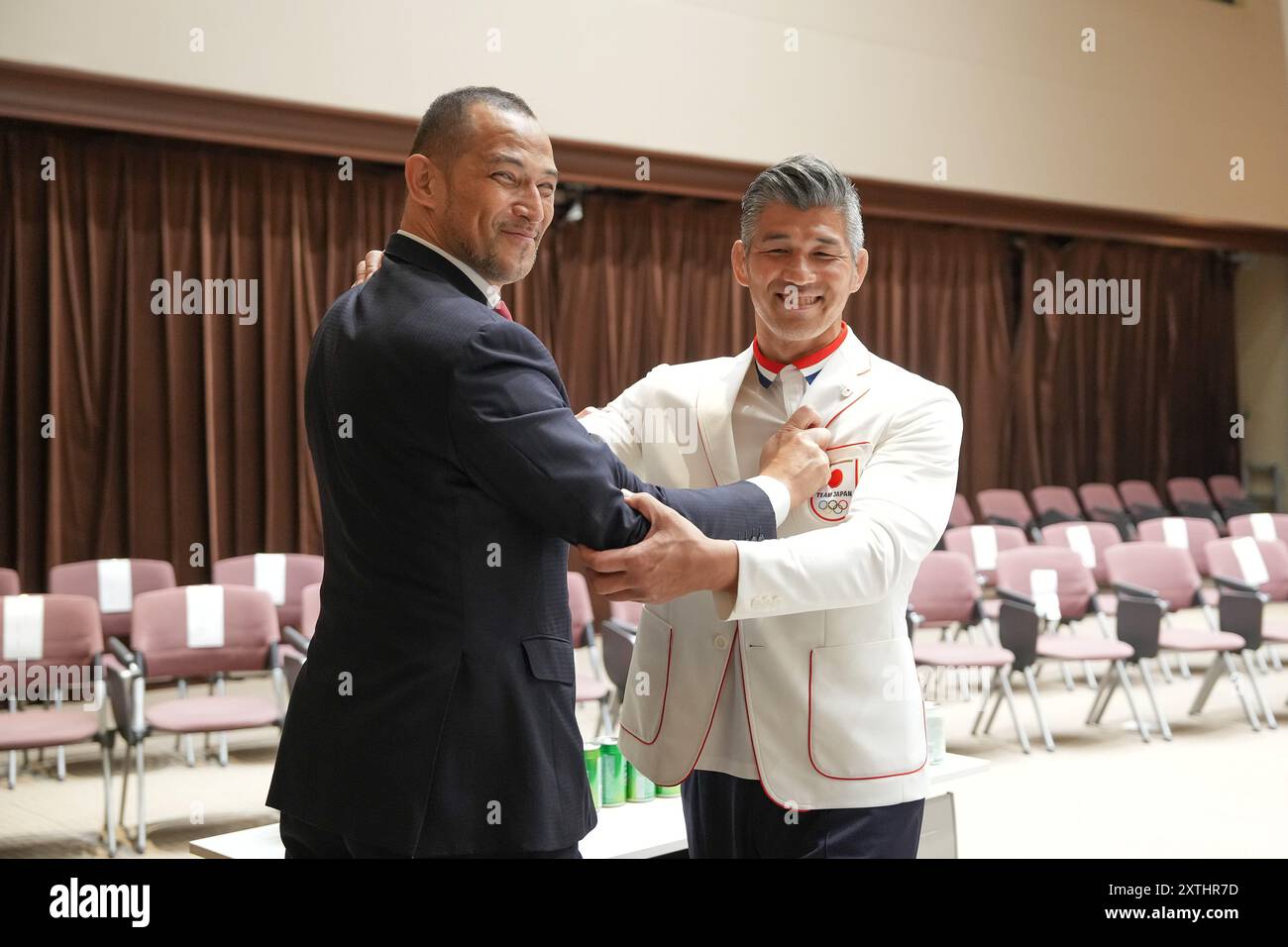 (L-R) Koji Murofushi, Kosei Inoue, Japanese Delegation for Paris 2024 ...