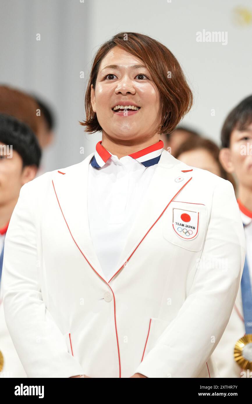 Ayumi Tanimoto, AUGUST 14, 2024 : Japan Delegation attend a press conference upon their return ...