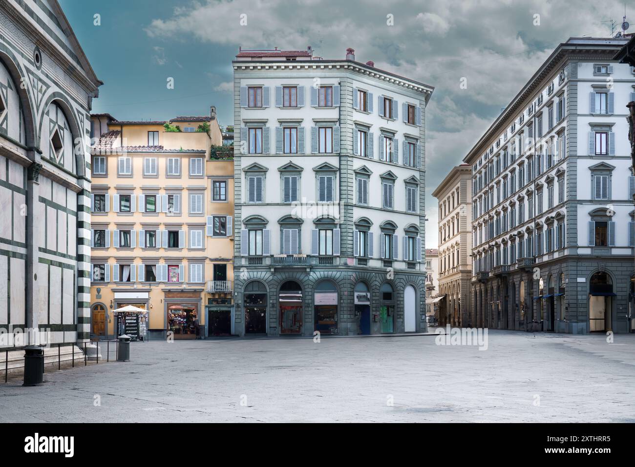 The historic center of an Italian city. Mediterranean architecture ...