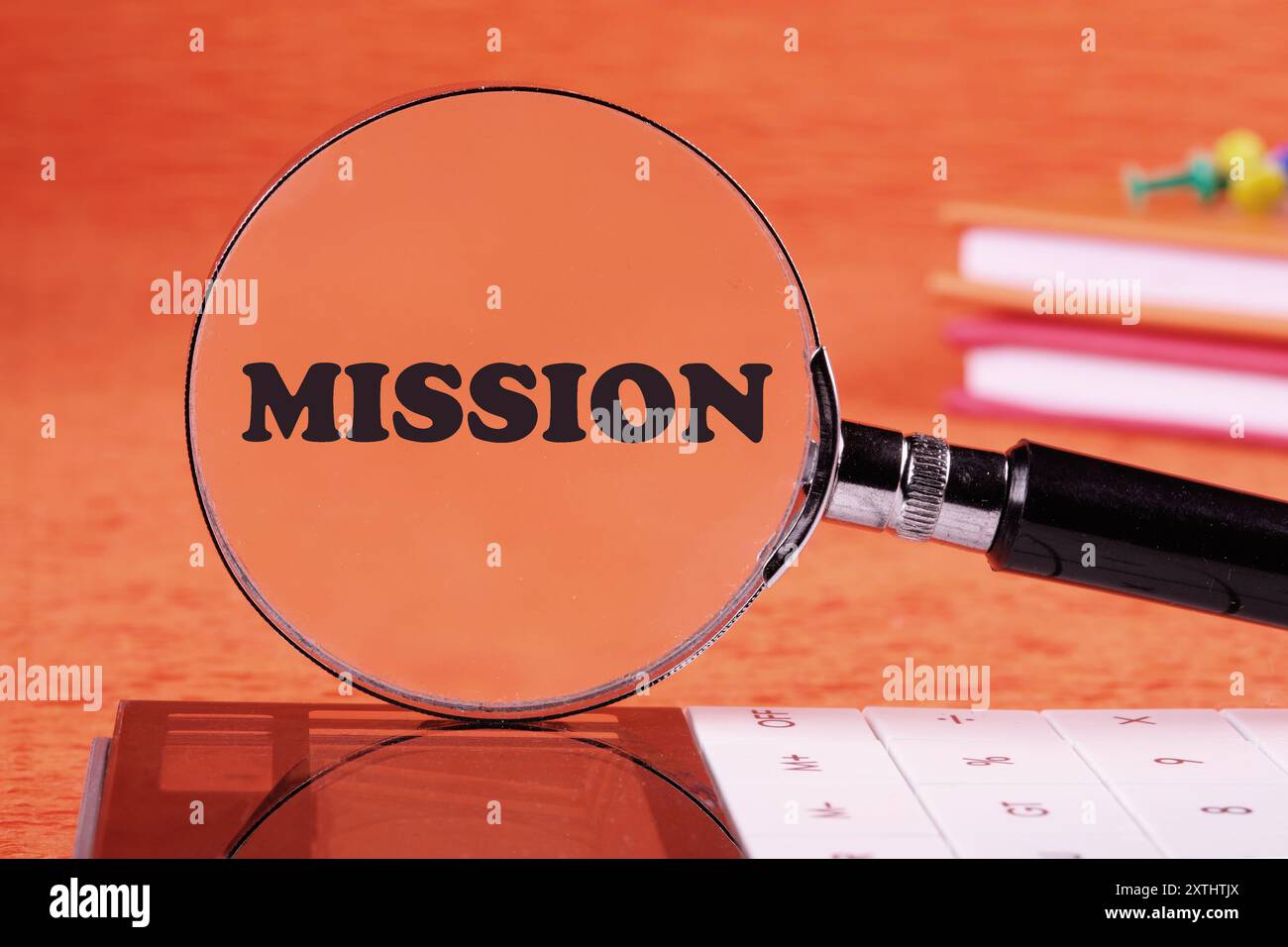 Business and Mission concept. Copy space. Mission symbol. Concept word ...