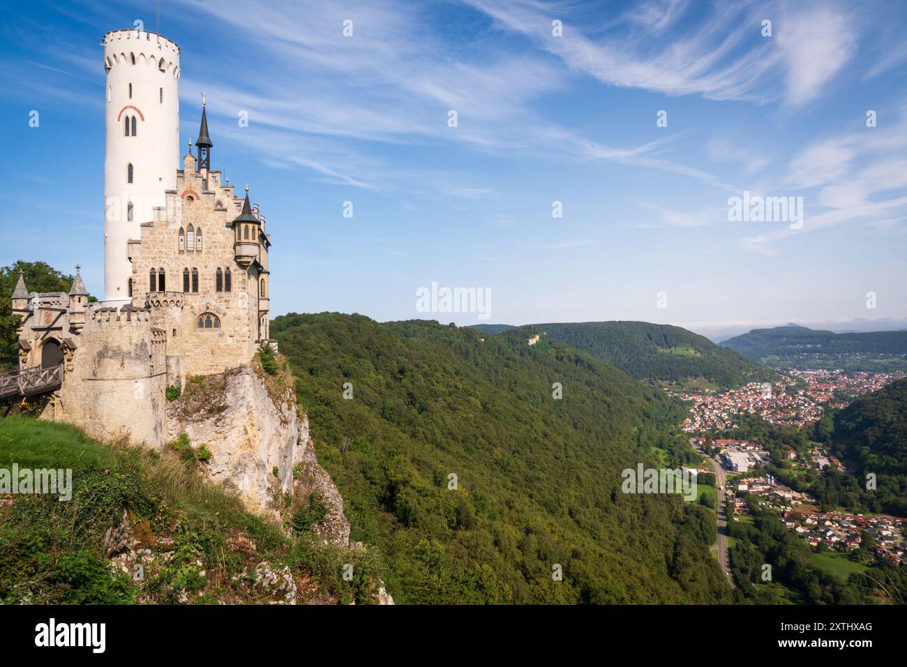 The Lichtenstein Castle, Gothic Revival castle located in the Swabian ...