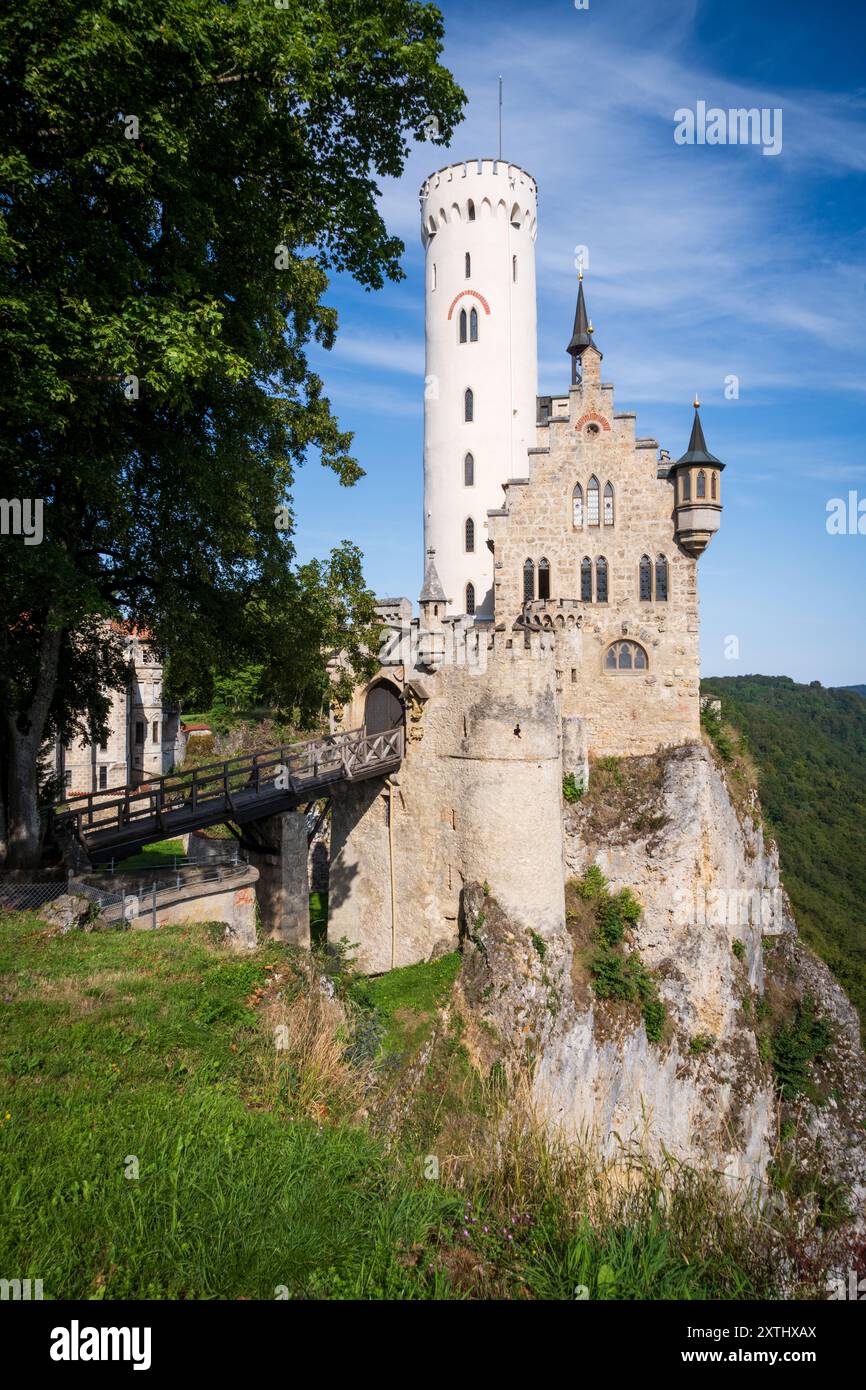 The Lichtenstein Castle, Gothic Revival castle located in the Swabian ...