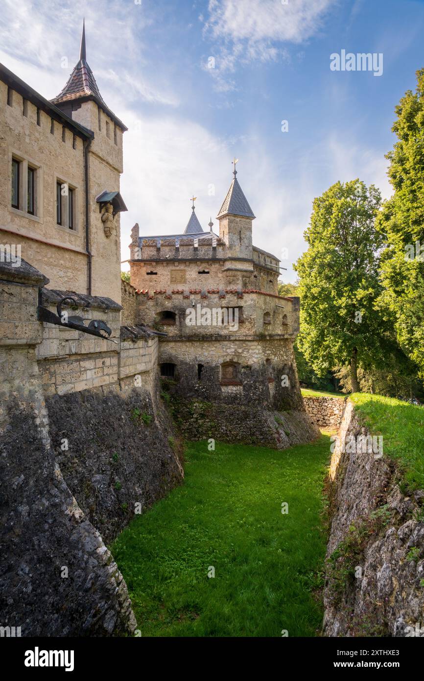The Lichtenstein Castle, Gothic Revival castle located in the Swabian ...