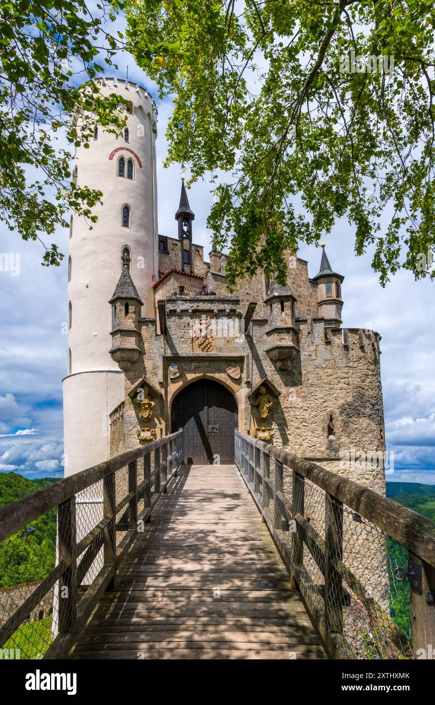 The Lichtenstein Castle, Gothic Revival castle located in the Swabian ...