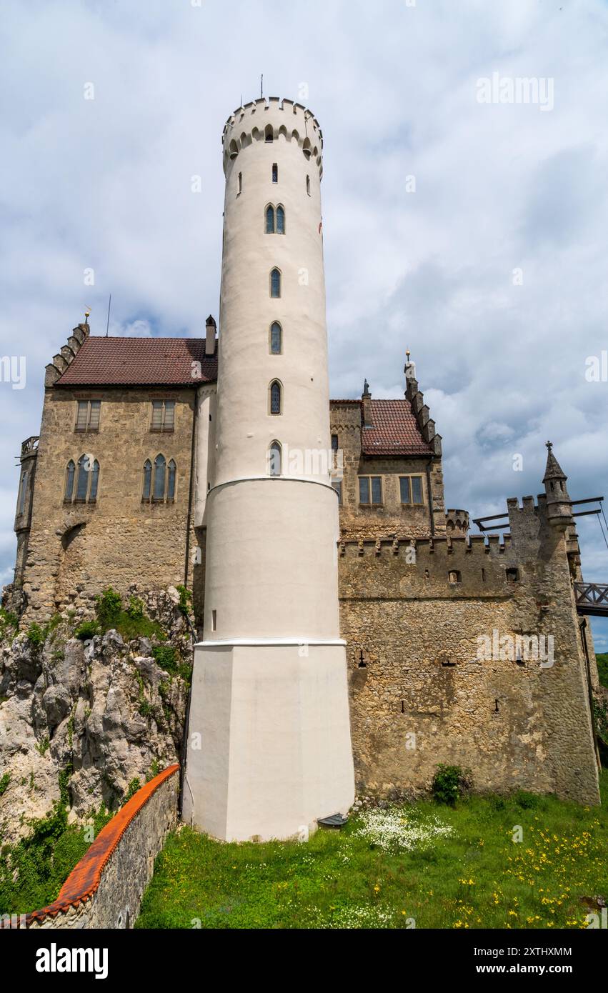 The Lichtenstein Castle, Gothic Revival castle located in the Swabian ...