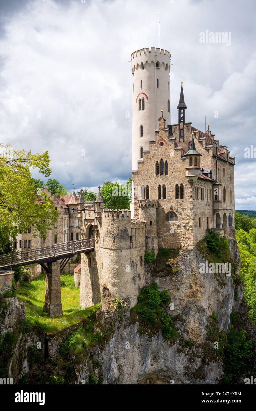 The Lichtenstein Castle, Gothic Revival castle located in the Swabian ...