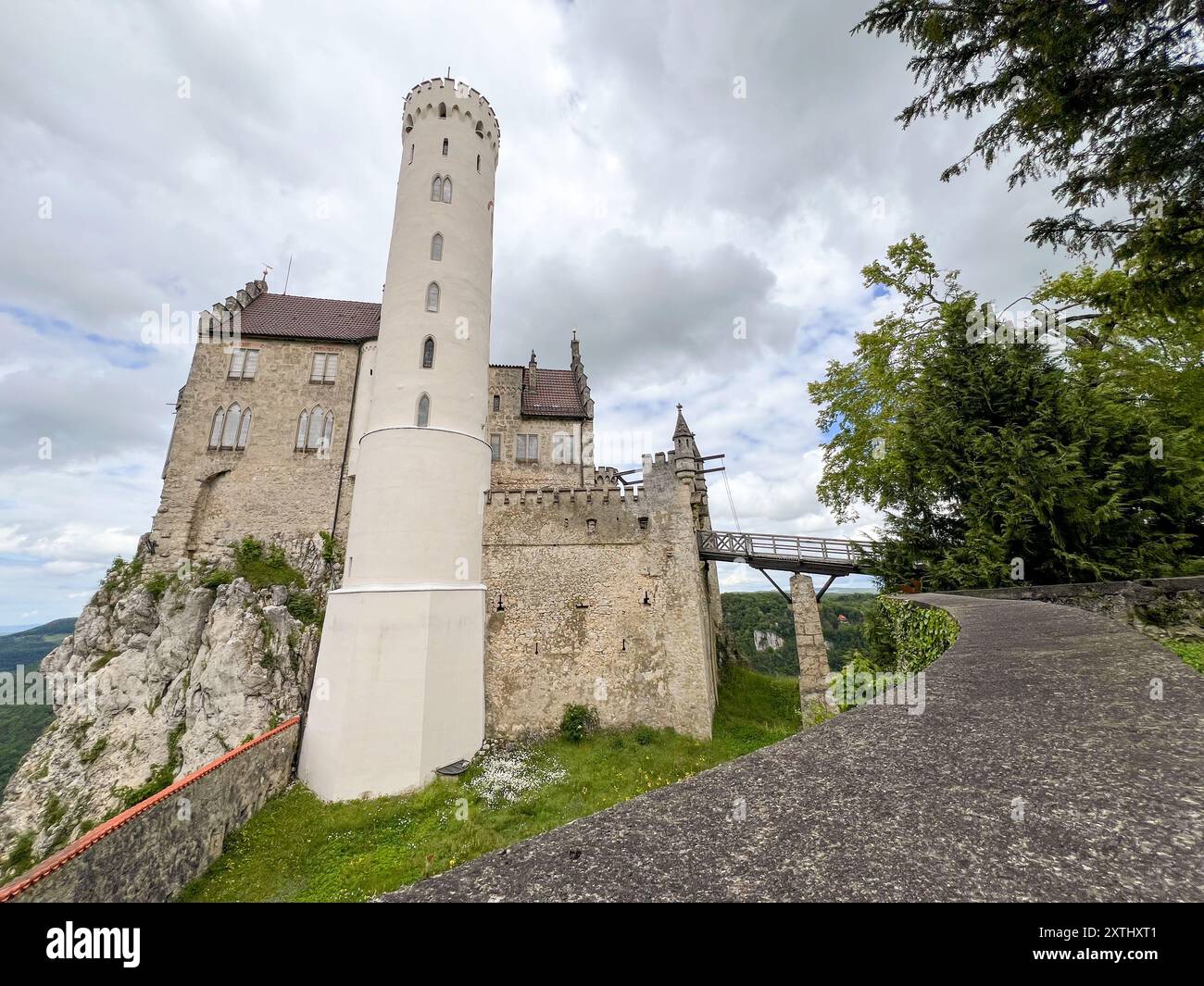 The Lichtenstein Castle, Gothic Revival castle located in the Swabian ...