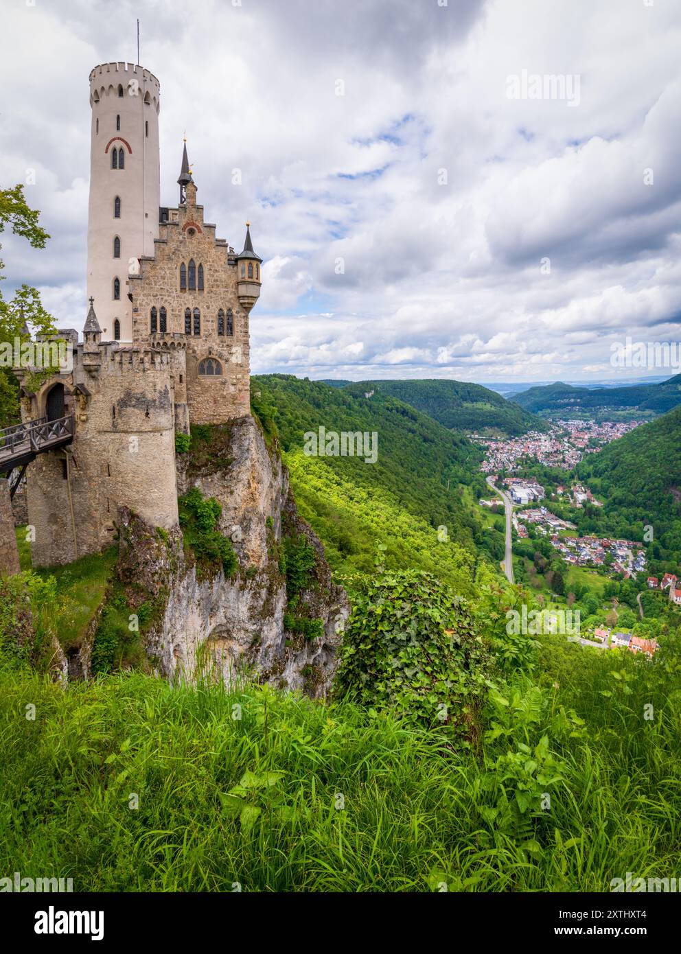 The Lichtenstein Castle, Gothic Revival castle located in the Swabian ...