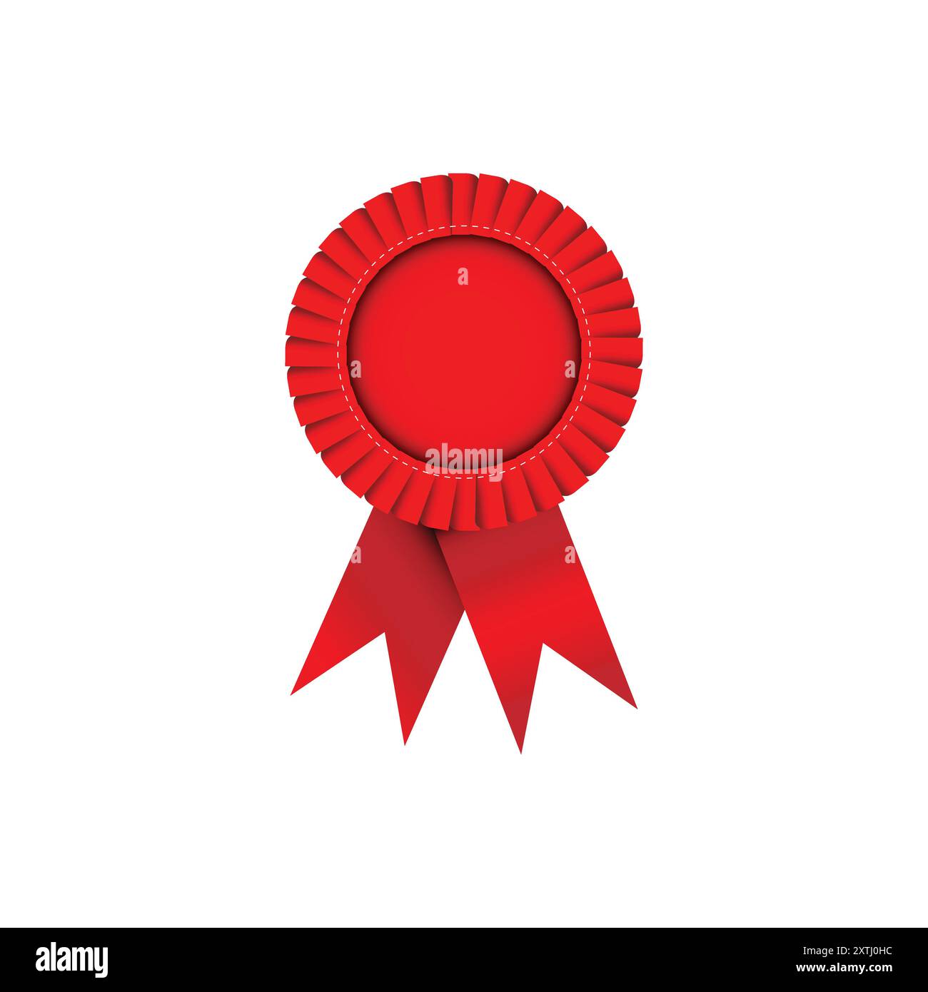 red ribbon rosette stock vector Stock Vector Image & Art - Alamy