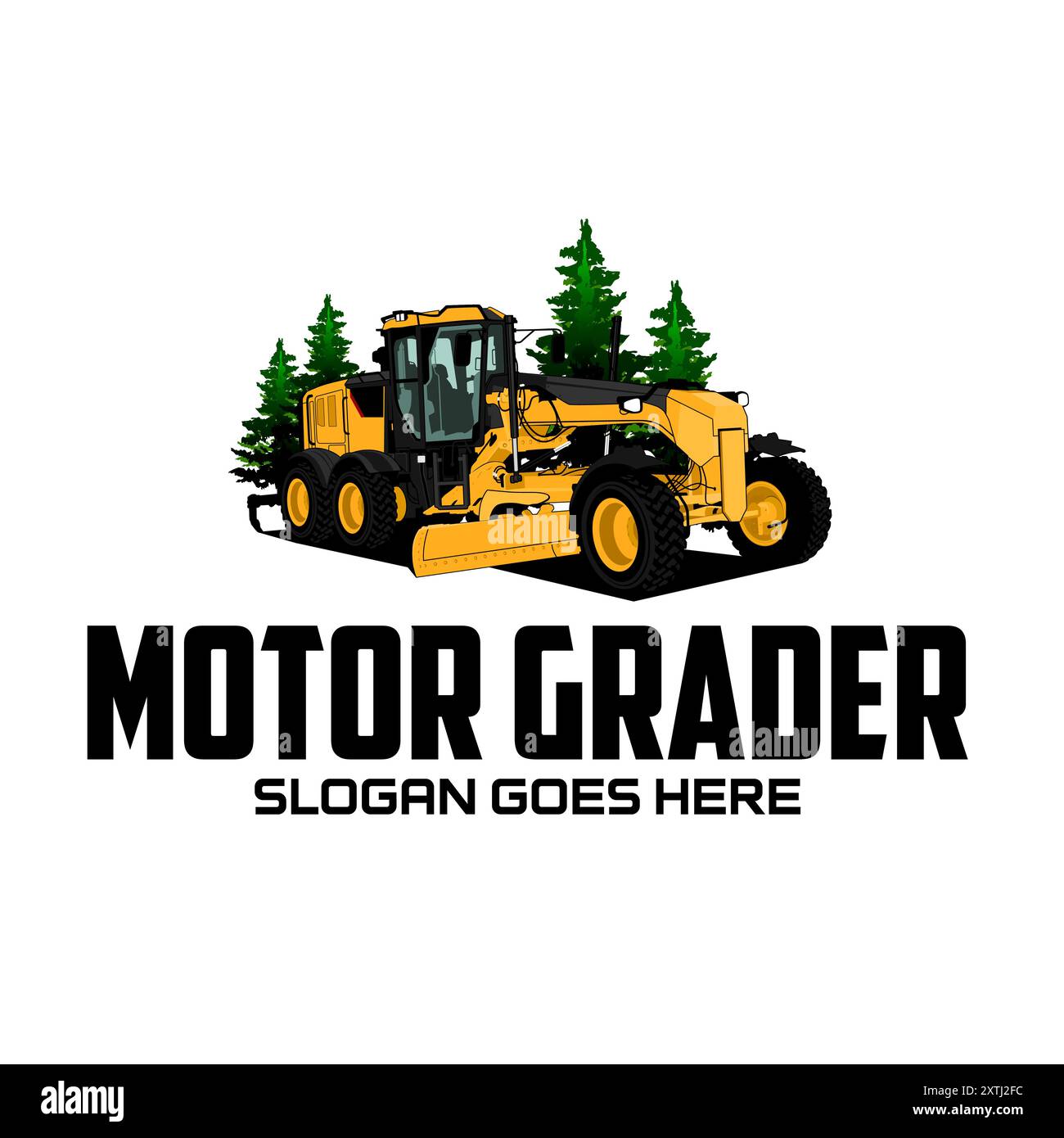 Motor Grader Heavy equipment vehicle logo Stock Vector Image & Art - Alamy