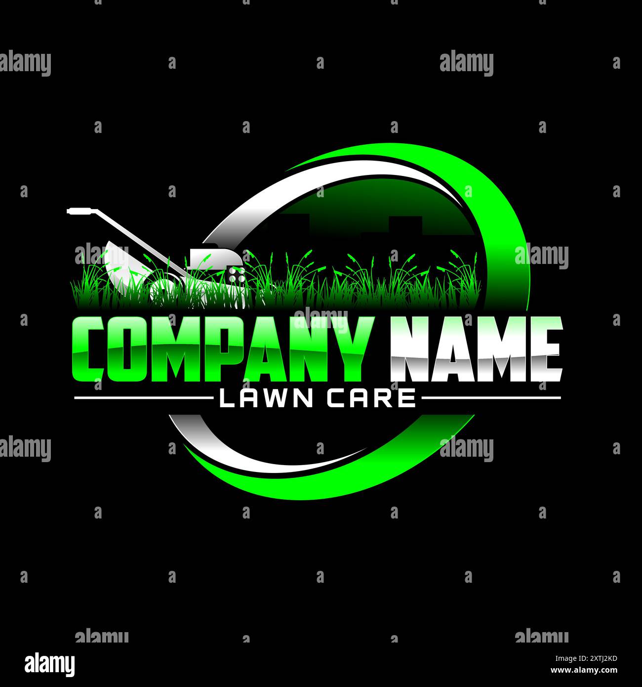 lawn care logo design creative idea vector design inspiration Stock ...