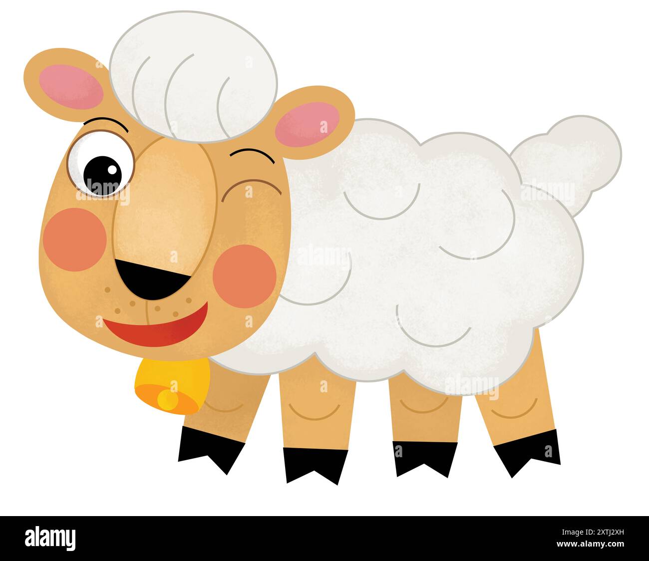 Smiling sheep cartoon hi-res stock photography and images - Alamy