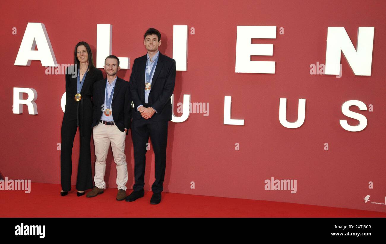 Emily Craig, Henry Fieldman and Freddie Davidson at the "Alien: Romulus ...