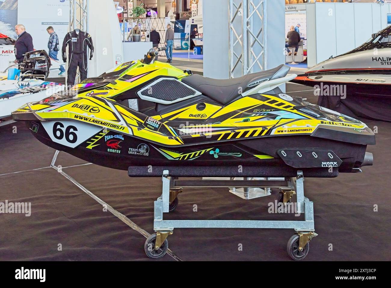 Pasila, Helsinki, Finland – February 14, 2024: Sea-Doo Spark racing ...