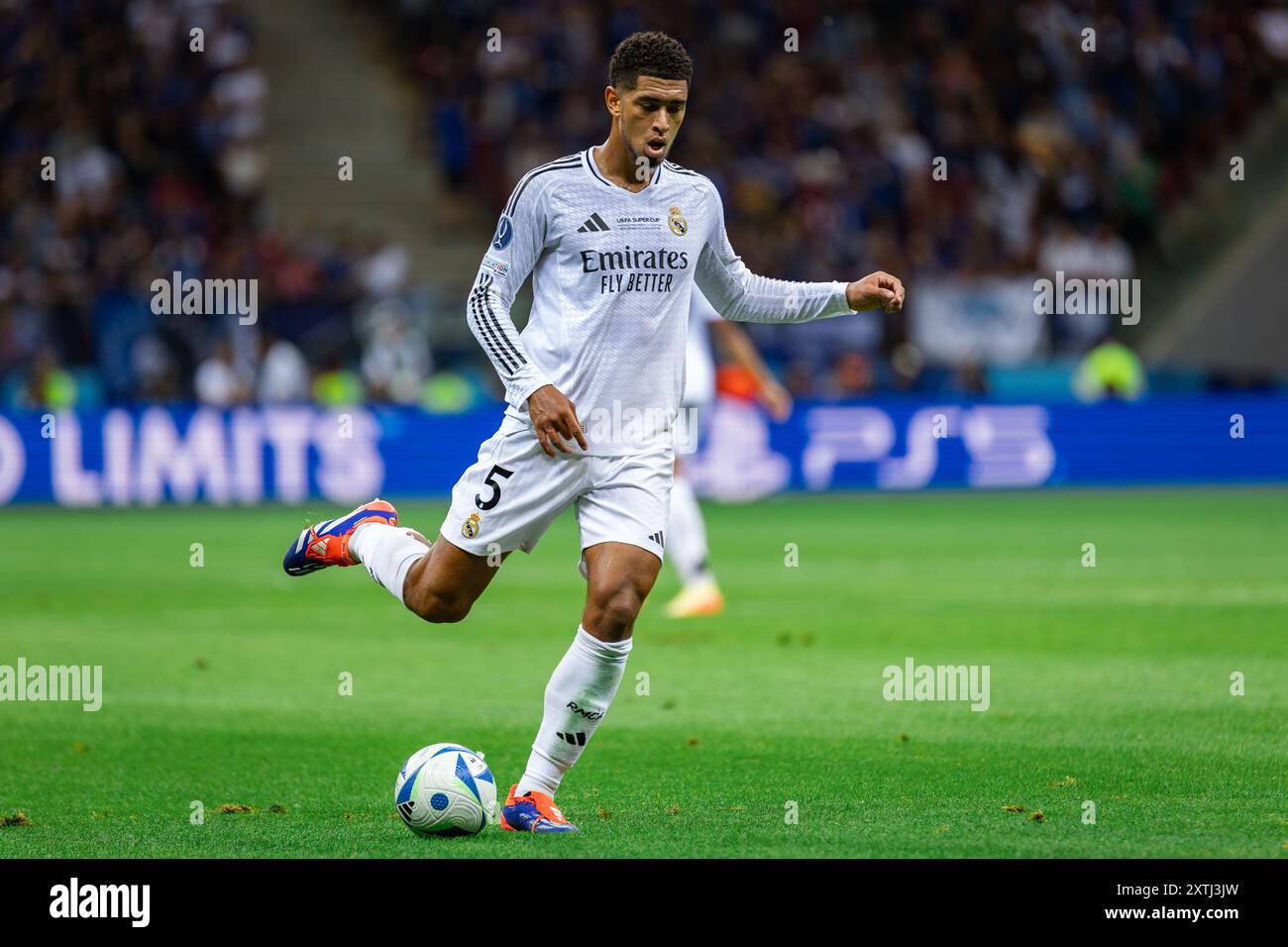 Jude Bellingham of Real seen in action during the UEFA Super Cup 2024 ...