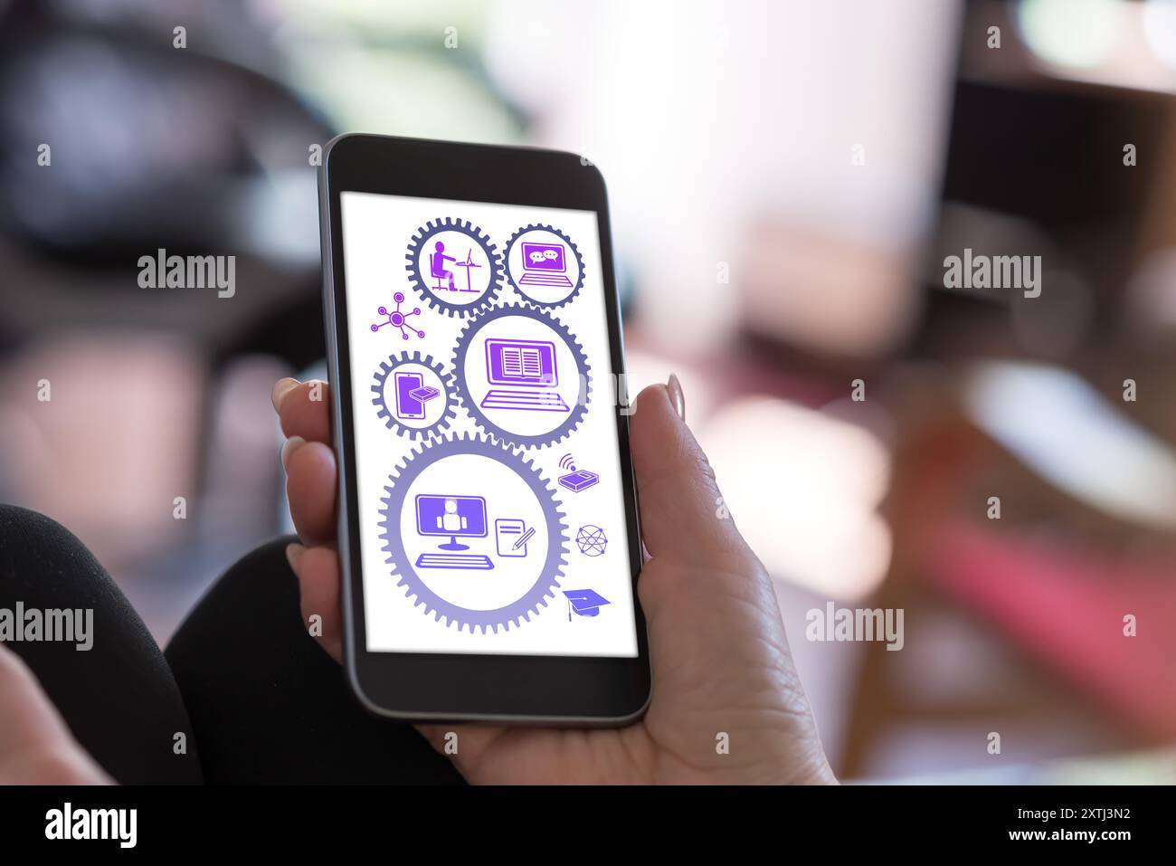 Learning concept smartphone courses hi-res stock photography and images ...