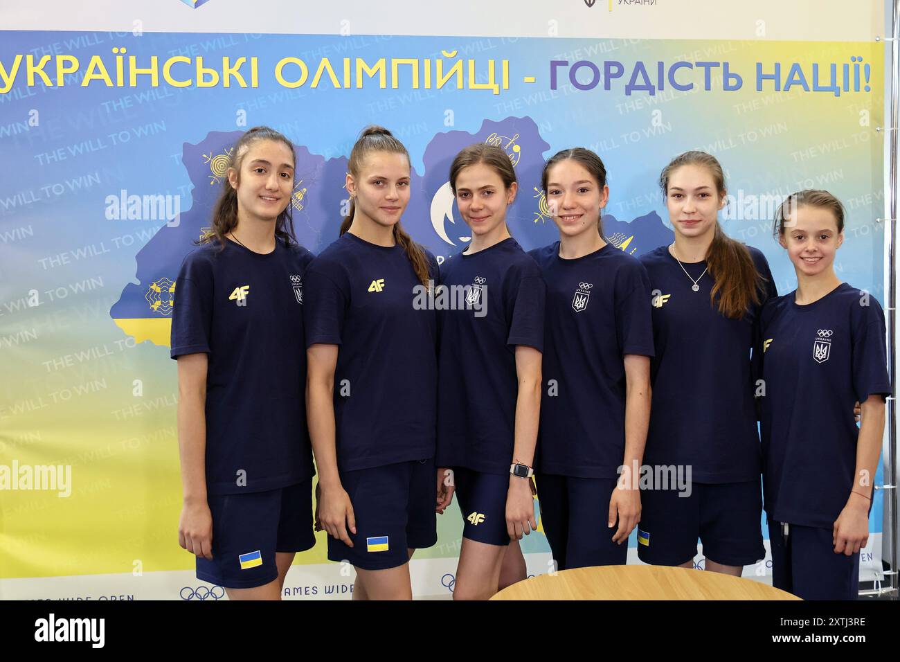 Non Exclusive: KYIV, UKRAINE - AUGUST 14, 2024 - Athletes Alina Melnyk ...